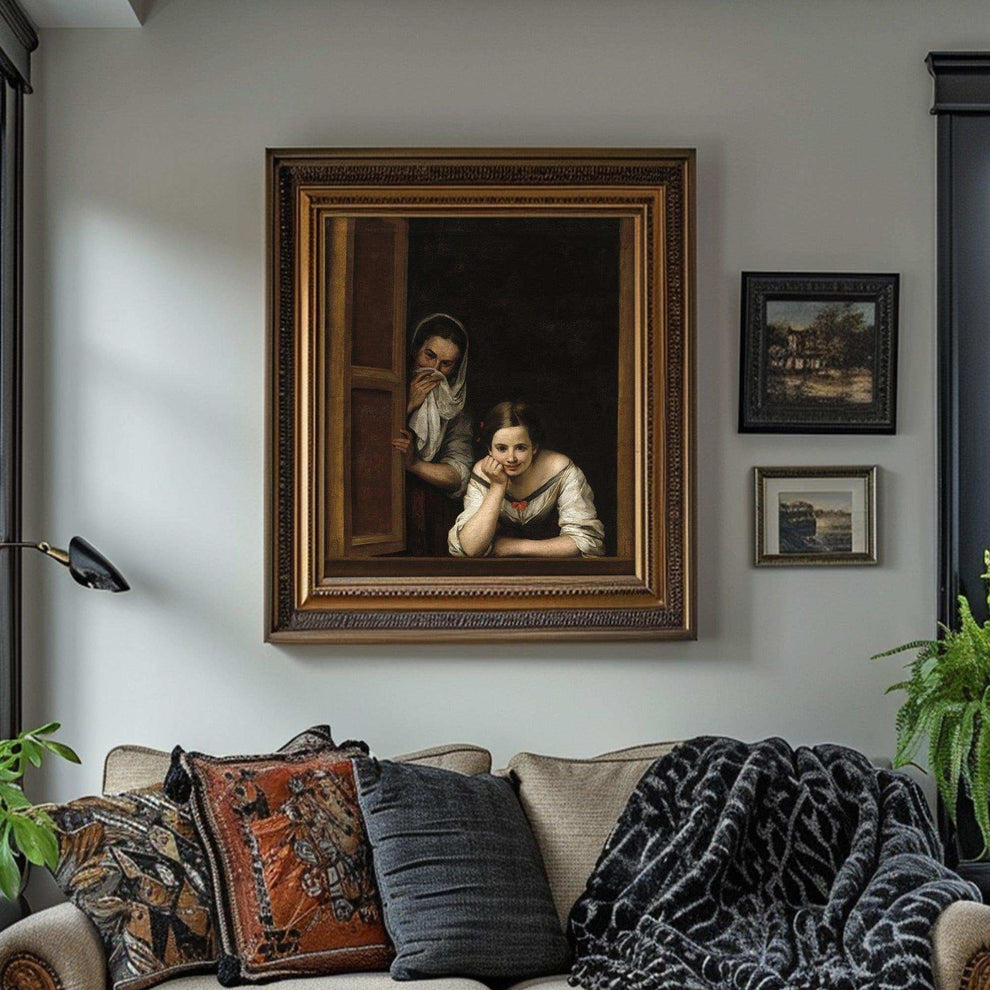 Two Women at a Window - Bartolomé Esteban Murillo